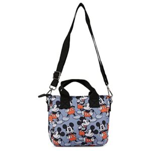 Disney Mickey Mouse Crossbody Tote - Girls, Boys, Teens, Adults - Mickey Mouse 7 Inch Crossbody Allover Mini Tote Bag