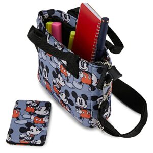 Disney Mickey Mouse Crossbody Tote - Girls, Boys, Teens, Adults - Mickey Mouse 7 Inch Crossbody Allover Mini Tote Bag