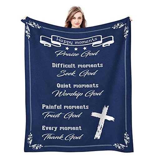 LSEOMIO Christian Gifts for Women Men - Gifts for Women Birthday Unique - Inspirational Gifts for Women Men - Religious Gift for Women - Throw Blankets for Couch Sofa Bed Warm Gifts 50"X 60"