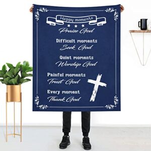 LSEOMIO Christian Gifts for Women Men - Gifts for Women Birthday Unique - Inspirational Gifts for Women Men - Religious Gift for Women - Throw Blankets for Couch Sofa Bed Warm Gifts 50"X 60"