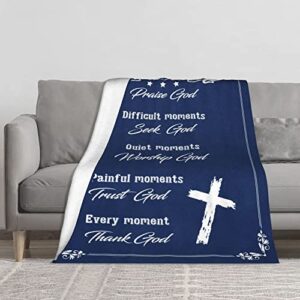 LSEOMIO Christian Gifts for Women Men - Gifts for Women Birthday Unique - Inspirational Gifts for Women Men - Religious Gift for Women - Throw Blankets for Couch Sofa Bed Warm Gifts 50"X 60"