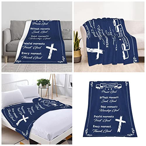 LSEOMIO Christian Gifts for Women Men - Gifts for Women Birthday Unique - Inspirational Gifts for Women Men - Religious Gift for Women - Throw Blankets for Couch Sofa Bed Warm Gifts 50"X 60"