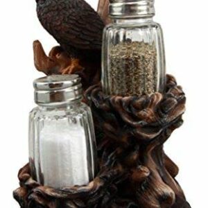 Set Of 1 Bald Eagle Residing Nests Salt and Pepper Shaker 6.5"H