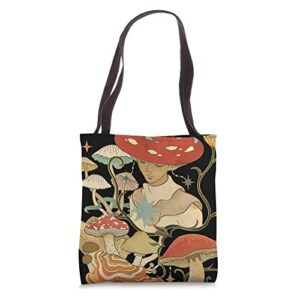 aesthetic mushroom garden girl fairycore fairy grunge tote bag