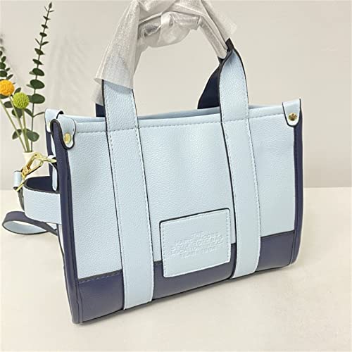 Women Fashion Large Capacity Tote Bag Color Blocking Tote Bag Handheld One Shoulder Messenger Letter Bag