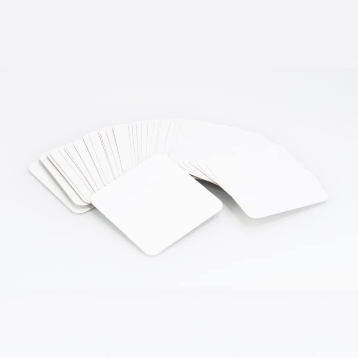 Disposable Square Coasters | White | 4 Inches | Heavyweight Cardboard (100)