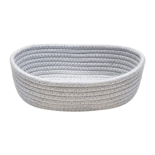 MagiDeal Modern Woven Storage Basket, Storage Bins Box Container Desktop Organizer for Dog Toy Clothes Cosmetics Home Bedroom, Gray