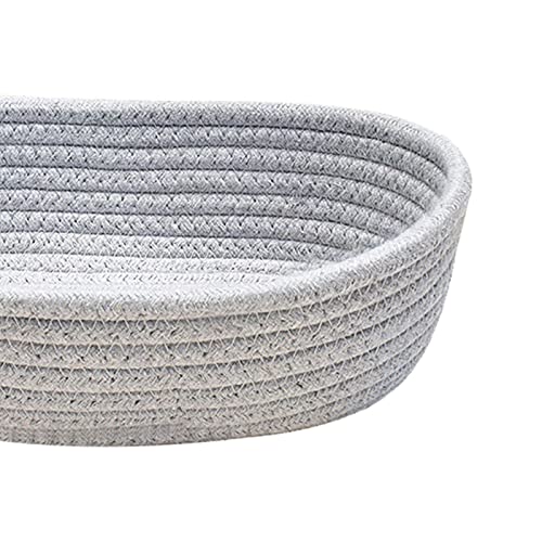 MagiDeal Modern Woven Storage Basket, Storage Bins Box Container Desktop Organizer for Dog Toy Clothes Cosmetics Home Bedroom, Gray