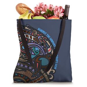 Norse Mythology Dragon Viking Jormungandr Boho Decorative Tote Bag