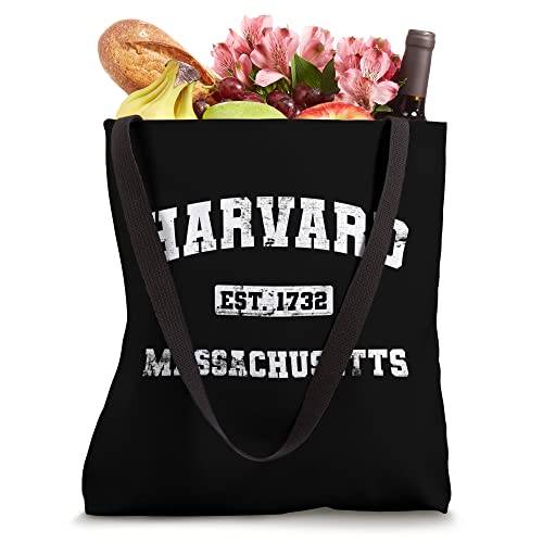 Harvard Massachusetts MA vintage state Athletic style Tote Bag