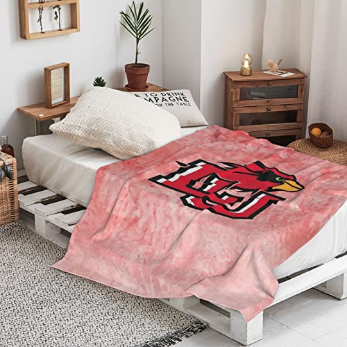 Lamar University Flannel Throw Blanket, 40x60 Inches Soft Blanket for Couch, Cozy, Warm ，All Season.