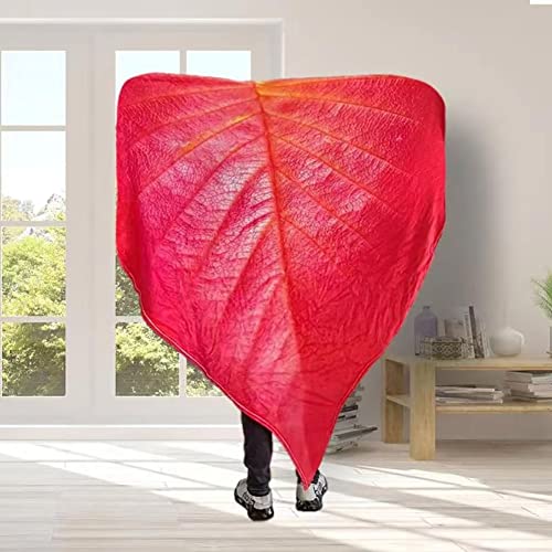 Dyto Leaf Blanket Green Plant Throw Blankets Wrapping Towel Realistic Decorative Floral Blankets for Sofa Bed Beach Towel let Throw