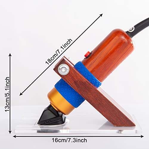 Carpet Trimmer, Wood Handle Electric Tufting Rug Trimmer with Shearing Guide, Low Noise Carpet Carver Clippers Tool Kit for Handmade Tufted Rug and Rug Clean, 200W (Shearing Guide Included)