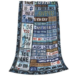 to My Son Blanket from Mom Ultra Soft Flannel Throw Blankets for Christmas Birthday Gifts 50"x40"