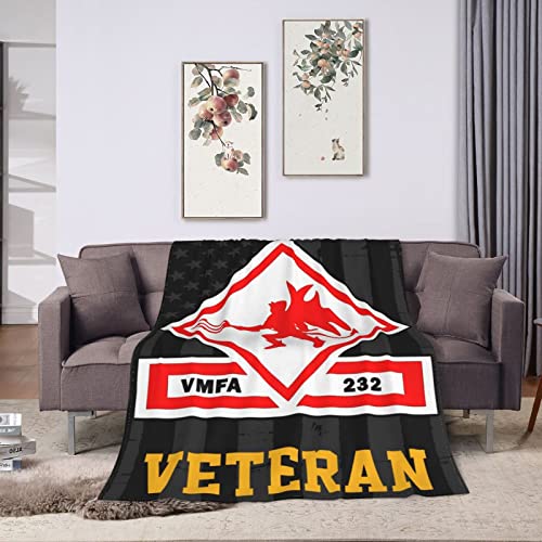 Vmfa-232 Throw Blanket Fleece Blanket Bed Sofas Warm Throw Blanket All Season Warm 80"X60"