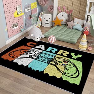 Large 39''x59'' Gaming Rug Controller Area Carpets for Kids Game Home Rug Living Play Home Decor Non-Slip Comfy Floor Mat