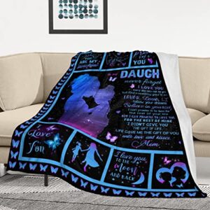 Daughter Gifts from Mom - Gifts for Mothers Day - Birthday Gifts for Daughter Adult - to My Daughter Graduation Gifts for Teenage Girls - Bonus Daughter Gifts from Mother Throw Blanket 60x50 Inch