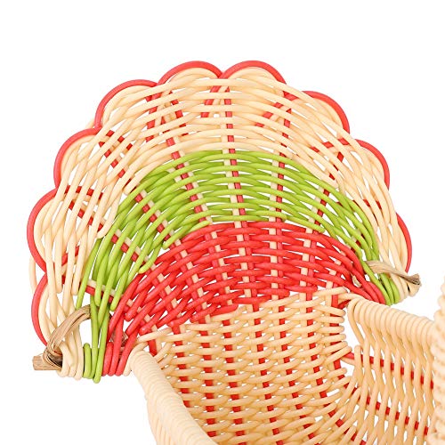 Hand Woven Baskets, Mini Turkey Shape Storage Baskets, Rattan Storage Baskets for Home Dining Table Decorations