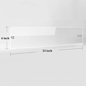 DuvinDD 2 Packs Magazine Holder Brochure Holder Wall Mounted Clear Acrylic Shelves 24 inches Hanging Acrylic Bookshelf Magazine Rack Wall Organzier Floating Shelves