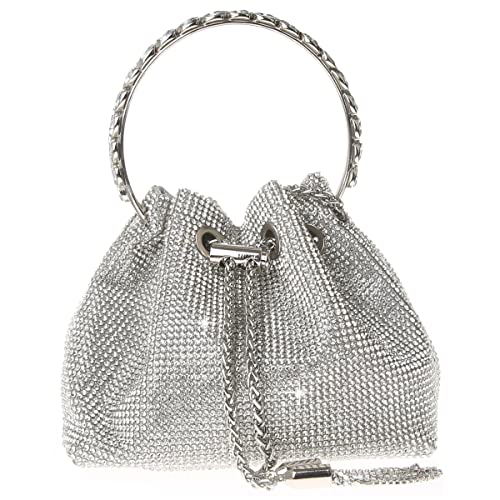 COAIMANEY Women Sparkly Rhinestone Glitter Evening Bag, Shoulder Bags Crossbody Bag Purses for Wedding Prom Party Club