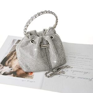 COAIMANEY Women Sparkly Rhinestone Glitter Evening Bag, Shoulder Bags Crossbody Bag Purses for Wedding Prom Party Club