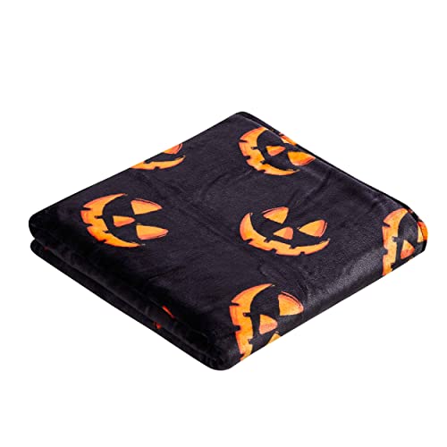 Thesis Halloween Blanket Fleece Throw Blanket – Soft Plush Printed Pumpkin Blanket Microfiber Oversized Throw Blanket 50x70 Inches