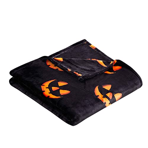 Thesis Halloween Blanket Fleece Throw Blanket – Soft Plush Printed Pumpkin Blanket Microfiber Oversized Throw Blanket 50x70 Inches