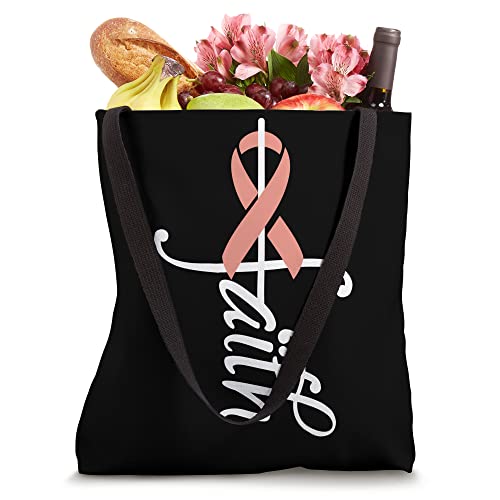 Faith Cancer Support - Ribbon Uterine Cancer Awareness Tote Bag