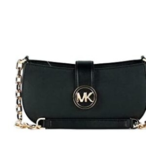 Michael Kors Carmen XS Leather Pouchette Shoulder Bag (Black)