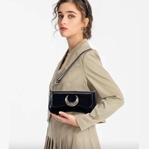 Moon 90s Vintage Crossbody Handbag Messenger Double Straps Purse Satchel Shoulder Bag for Women Girls