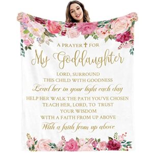 qixnzagr goddaughter gifts from godmother godfather to my goddaughter custom blanket christmas birthday graduation gifts for goddaughter baptism gifts throw blanket 60 inch x 50 inch