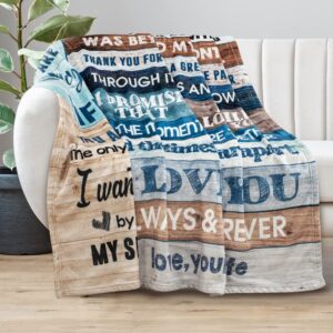 qixnzagr Husband Gifts Anniversary Wedding Gifts for Him from Wife I Love You Gifts for Him Men Birthday for Husbands Christmas Valentines Day Romantic Gifts Ideas Throw Blanket 80" x 60"