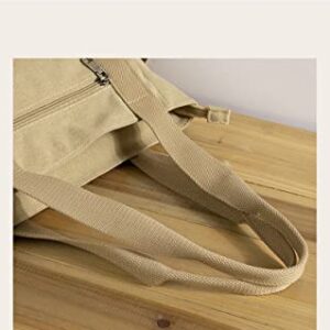 Meyooha Tote Bag Large-Capacity Canvas Bag Women'S Shoulder Retro Casual Canvas Handbag Literary Tote Bag Women