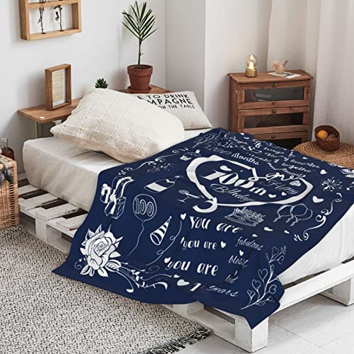 100th Birthday Gifts for Men Women Blanket,100 Years Birthday Sherpa Flannel Throw Blanket,Happy 100 Year Old Birthday Decorations Blanket to dad mom Grandfather Grandmother Birthday Gifts.60 X50