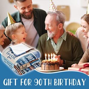 90th Birthday Decorations for Women Men Birthday Gift Ideas 1933 Blanket Best 90th Birthday Gifts Ideas for Her Him Women Men Mom Dad Grandparents Fleece Soft Throw Blanket 60 Inch X 50 Inch