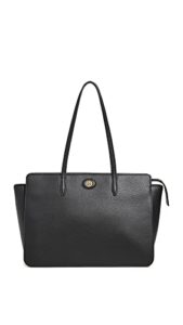 tory burch women’s robinson tote, black, one size