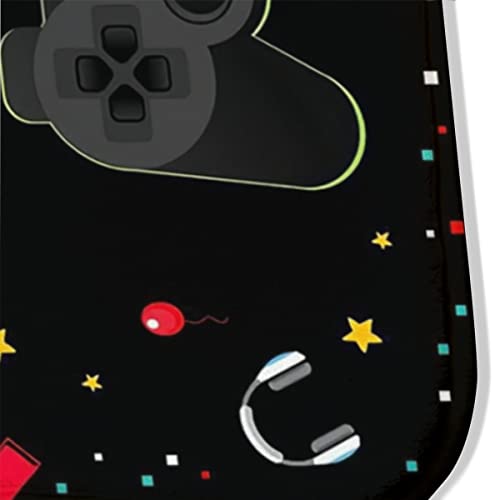 CANARO Game Rug Teen Boys Carpet, Gaming Rugs ’s Bedroom with Gamer Controller Decoration Non Slip Floor Mat for Bedroom Living Room Playroom Sofa Indoor Outdoor Area Black Décor, small 31x20inch