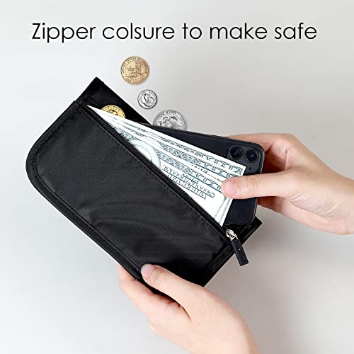 bagINBAG QIANPA Card Holder Wallet for Men & Women，Slim Wallet with Zipper Pocket，Minimalist Wallet RFID with Nylon Fabric