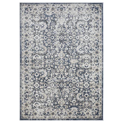 LOOMAKNOTI Kehleigh Otindas 5' x 7' Blue Oriental Indoor Area Rug