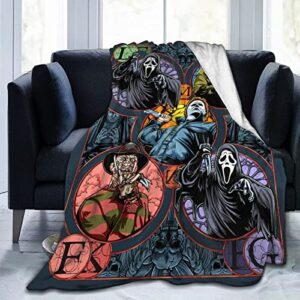 Halloween Blanket Flannel Cozy Halloween Throw Blankets Luxury Watching Blanket for Couch Bed All Season Gifts 50"X40"