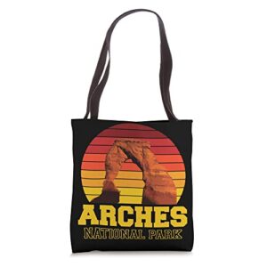 arches national park souvenir utah hiking camping canyon tote bag