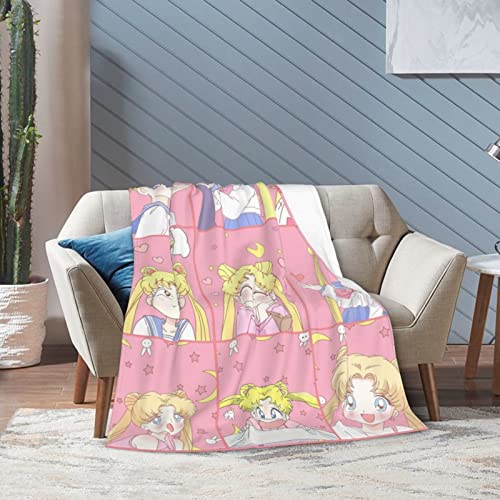 Flannel Blanket Super Soft Cozy Plush Blankets Warm Lightweight Throw Blanket for Sofa Bed Pink 50"x40"