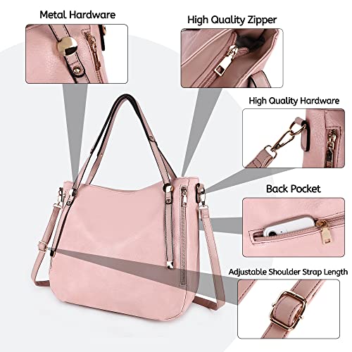 Women Handbag Vegan Leather Fashion Hobo Bag Large Capacity and Handbags with Adjustable Straps