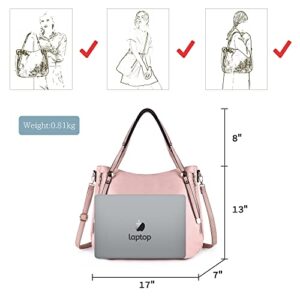 Women Handbag Vegan Leather Fashion Hobo Bag Large Capacity and Handbags with Adjustable Straps