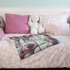 TinyName Personalized Gifts for Mom, Custom Blankets with Photos Text Customized Flannel Picture Blanket for Mom Grandma Christmas Mother Day Birthday Gifts