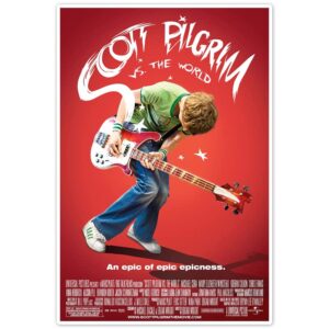 scott pilgrim vs. the world movie poster for bedroom aesthetic wall decor canvas print wall art christmas gift 12x18in unframed