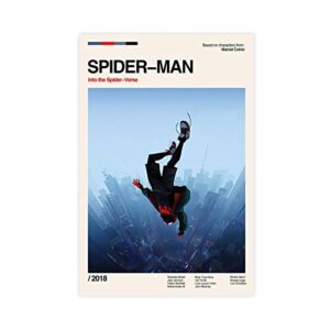 spider man poster retro poster canvas poster unframe: 12x18inch(30x45cm)