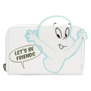 loungefly casper the friendly ghost glow zip around wallet