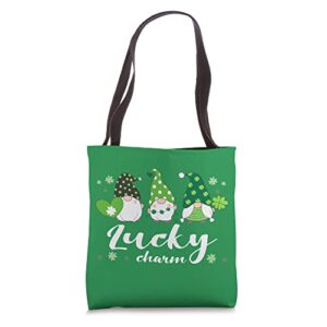 st patricks day, green gnomes, irish saying tote bag