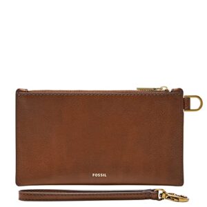 Fossil Women's Small Leather Wristlet Wallet Pouch with Removable Strap